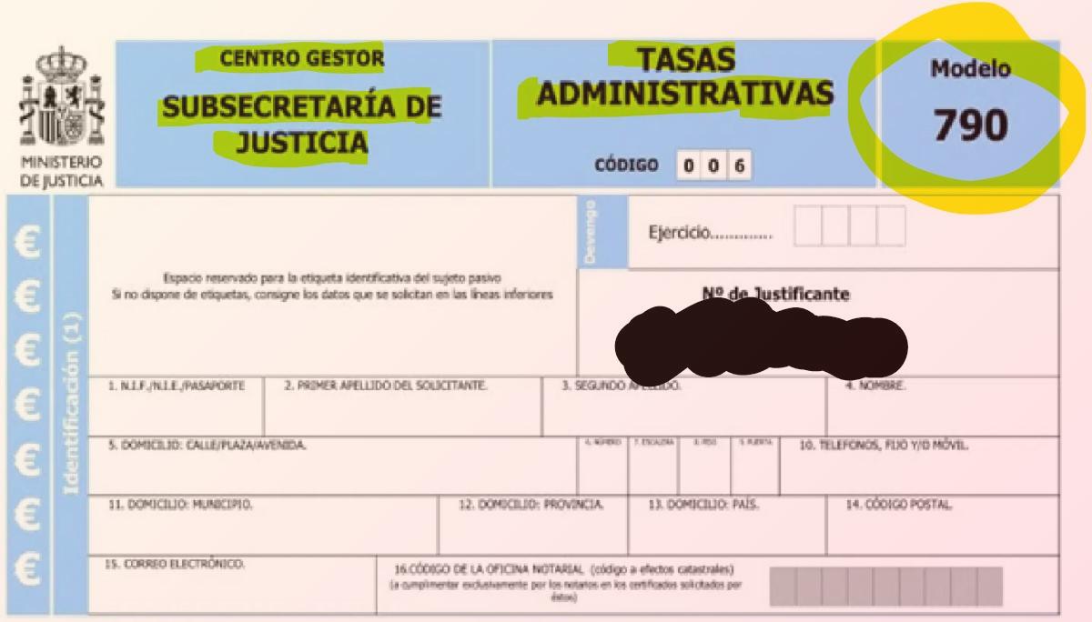 Model 790: Sol·licitud i descàrrega « Registrecivilbarcelona.cat